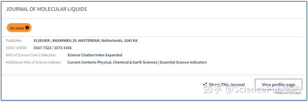 重磅！On Hold期刊最新动态：这本 JCR1 区 SCI 或将迎来解除！ - 知乎