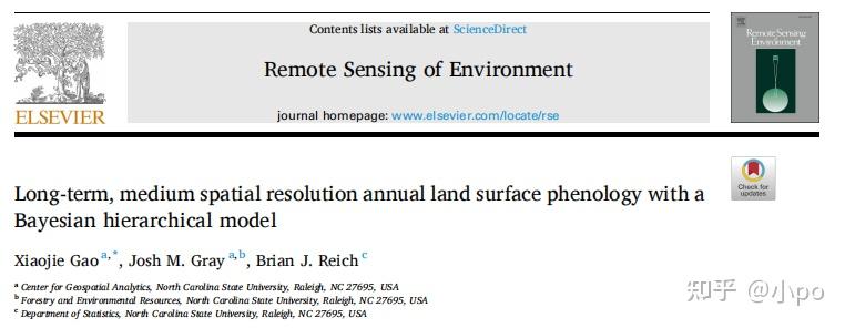 文献阅读3：长时序30米年度地表植被物候提取(Xiaojie Gao, 2021, RSE) - 知乎