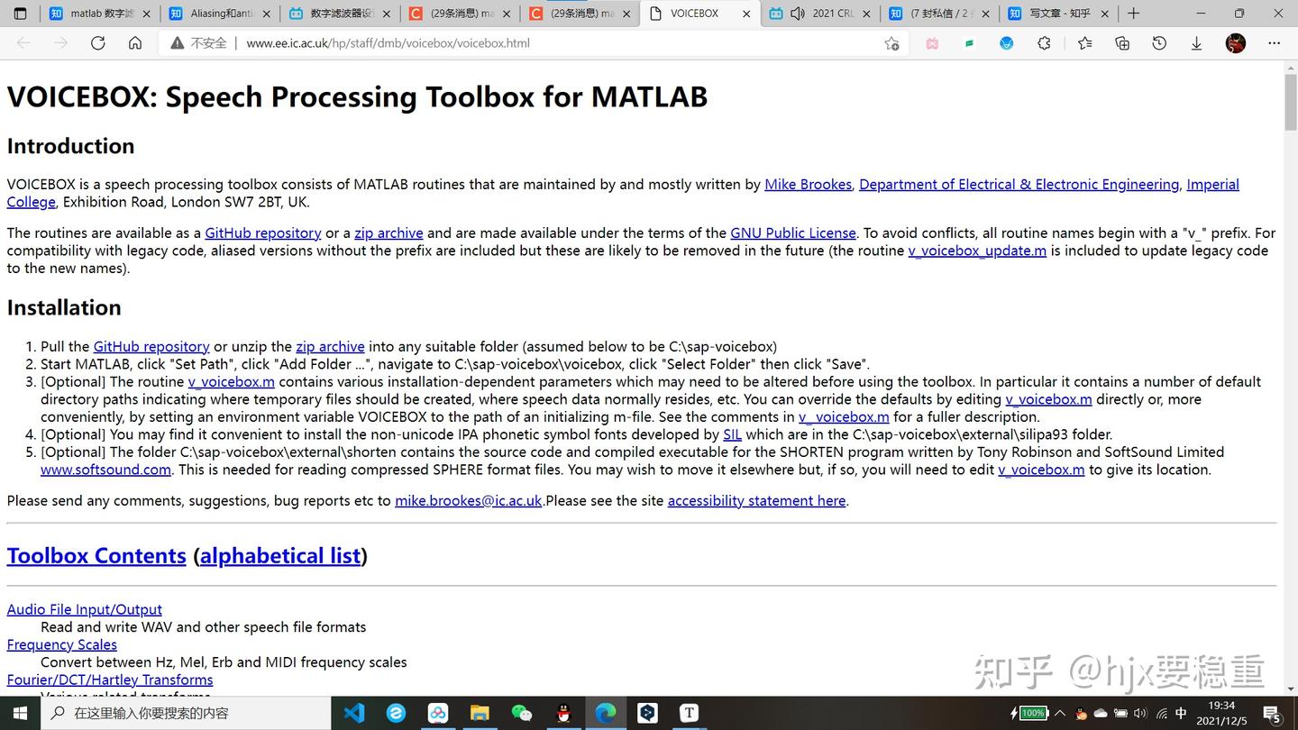 Matlab语音处理工具箱Voice-box安装 - 知乎