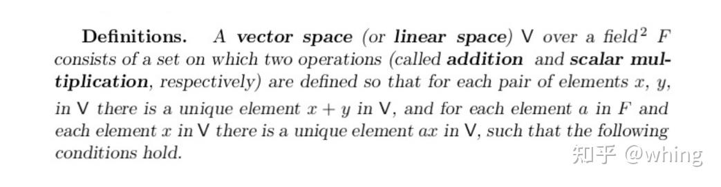 Linear Algebra 1 Vector Spaces And Subspaces 知乎