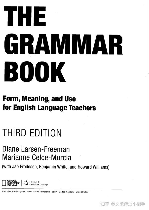 The Grammar Book Form Meaning And Use For English Language Teachers 