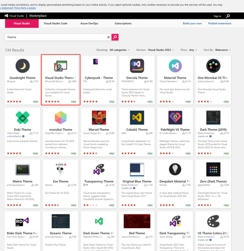 visual studio 2022 主题更换与卸载 - 知乎