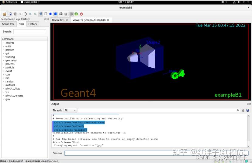 CentOS8安装Geant4笔记（三）：Geant4介绍、编译、安装支持Qt5界面并运行exampleB1例程显示Qt界面 - 知乎