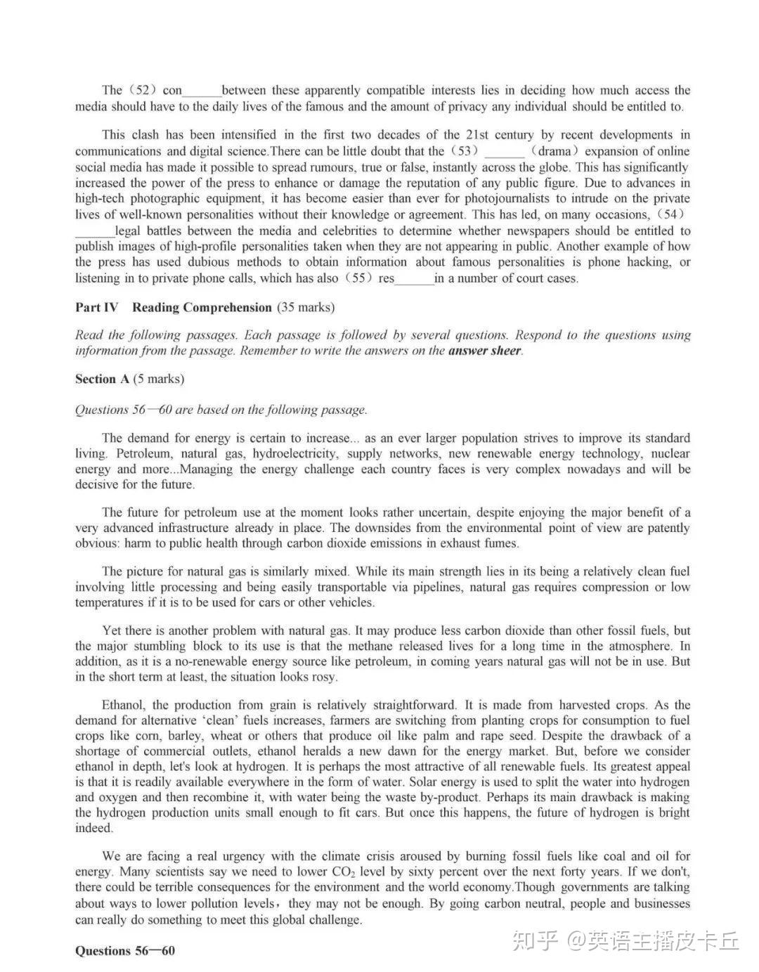 2019年全国大学生英语竞赛C类（NECCS）初赛试题+答案解析 - 知乎