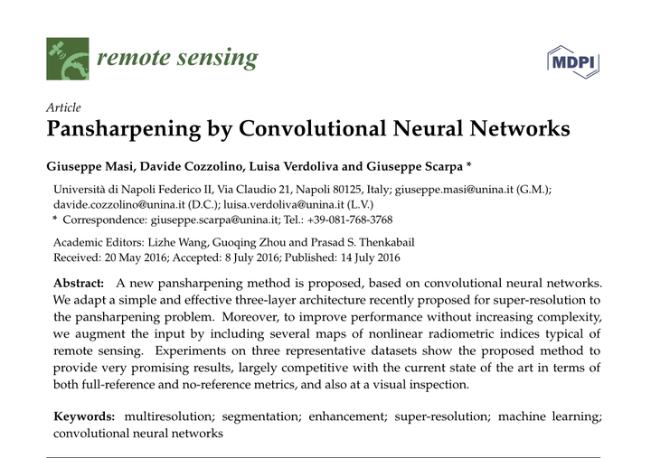 【PNN】Pansharpening by Convolutional Neural Networks（论文研读） - 知乎