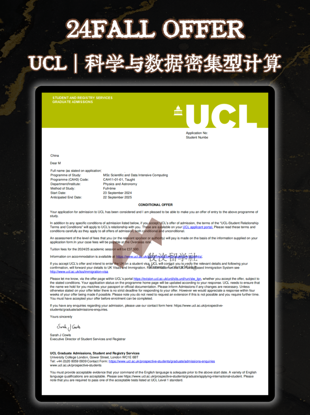 LSE OFFER×1！UCL OFFER×2！华威 OFFER×2！恭喜牧汶24Fall学员 - 知乎