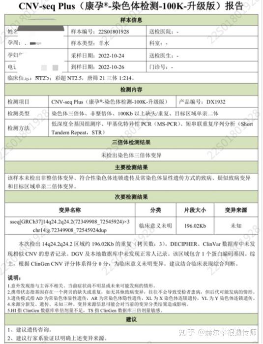 产前CNV-seq 14q24.2临床意义未明重复怎么办？ - 知乎