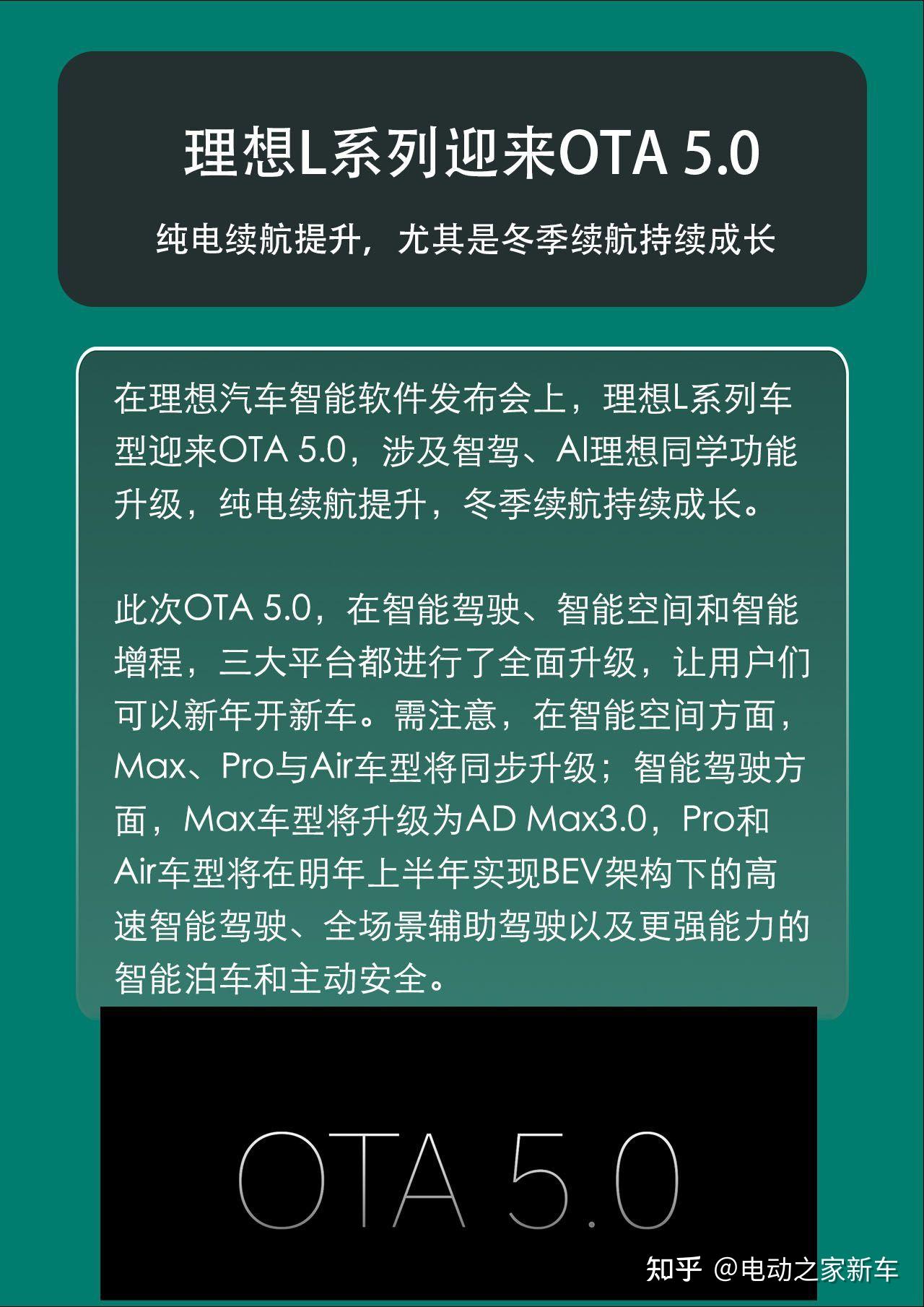 理想L系列迎来OTA 5.0 - 知乎