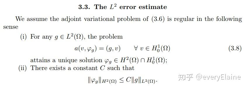 有限元-3.3. The L2 error estimate - 知乎