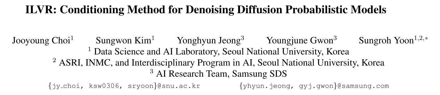 Conditioning Method for Denoising Diffusion Probabilistic Models (ILVR ...