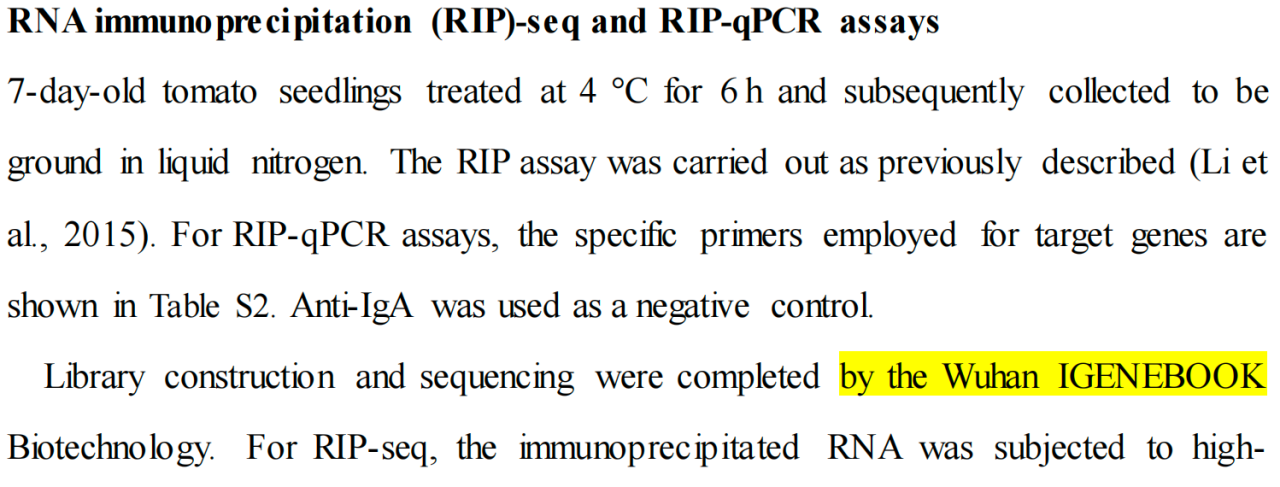 RIP-seq项目文章｜New Phytol发表番茄耐寒的转录后调控机制 - 知乎