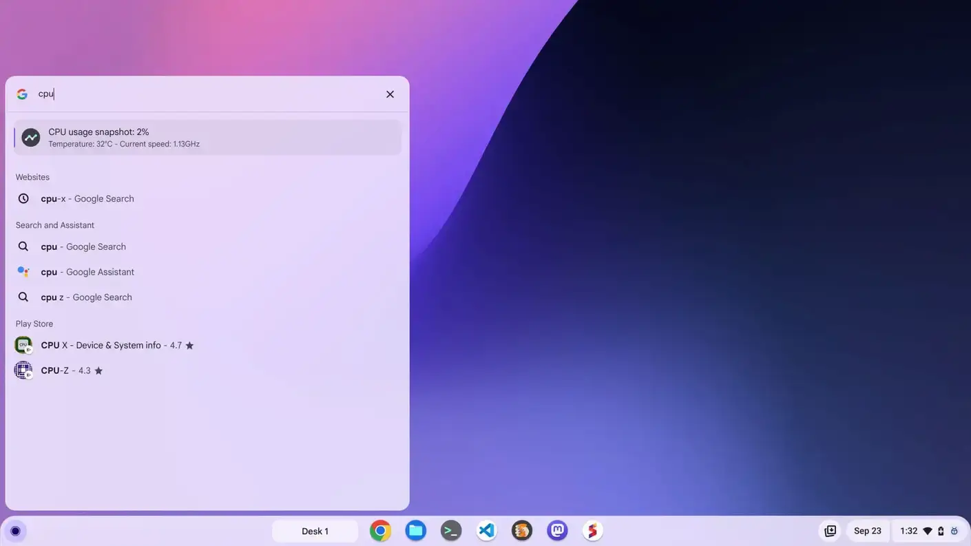 ChromeOS 118 将硬件诊断功能带到了应用程序启动器 - 知乎