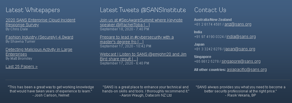 酷站推荐 - sans.org - SANS Cyber Security - 知乎
