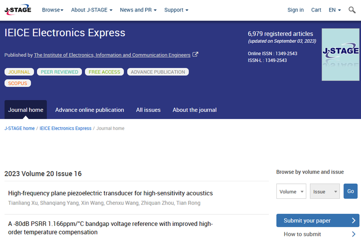 SCI期刊——（电气《Ieice Electronics Express》，JIF=0.8），录用快|门槛低 - 知乎