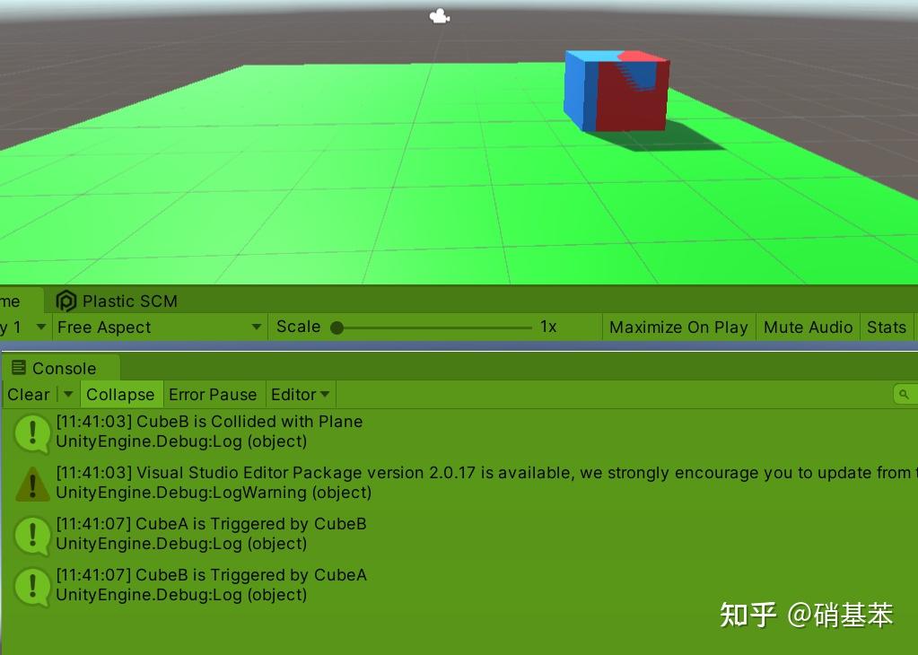 Unity开发随记录01-碰撞检测基础（两个Cube的碰撞、Cube与Particle System的碰撞） - 知乎