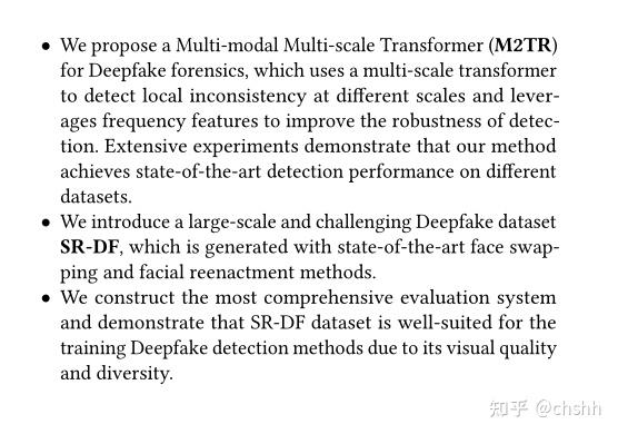 M2TR: Multi-modal Multi-scale Transformers for Deepfake Detection - 知乎