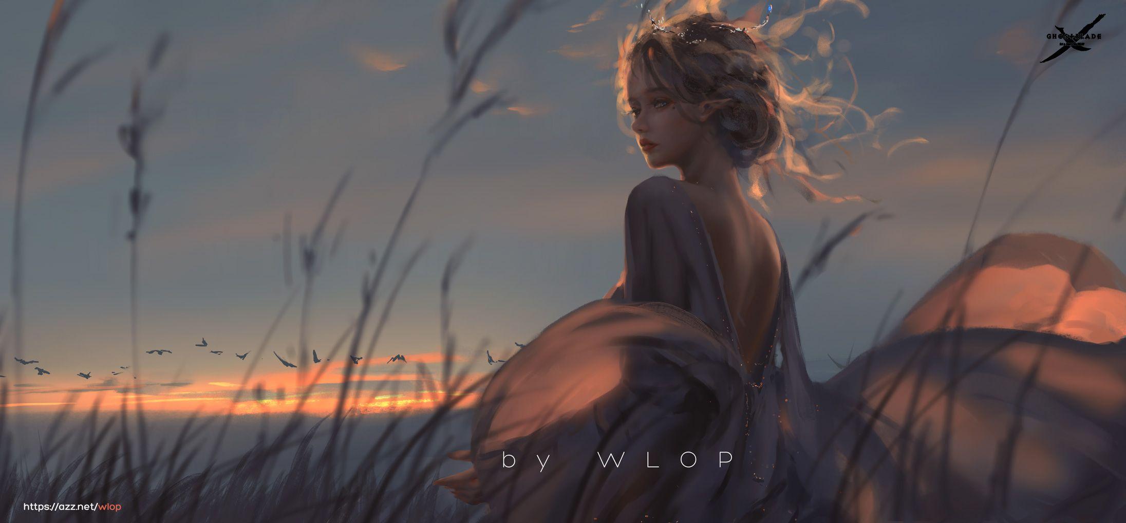 壁纸欣赏||wlop神仙宝藏画师！！ - 知乎