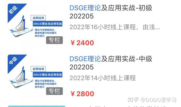 DSGE系列初中高阶段全套课程分享 - 知乎