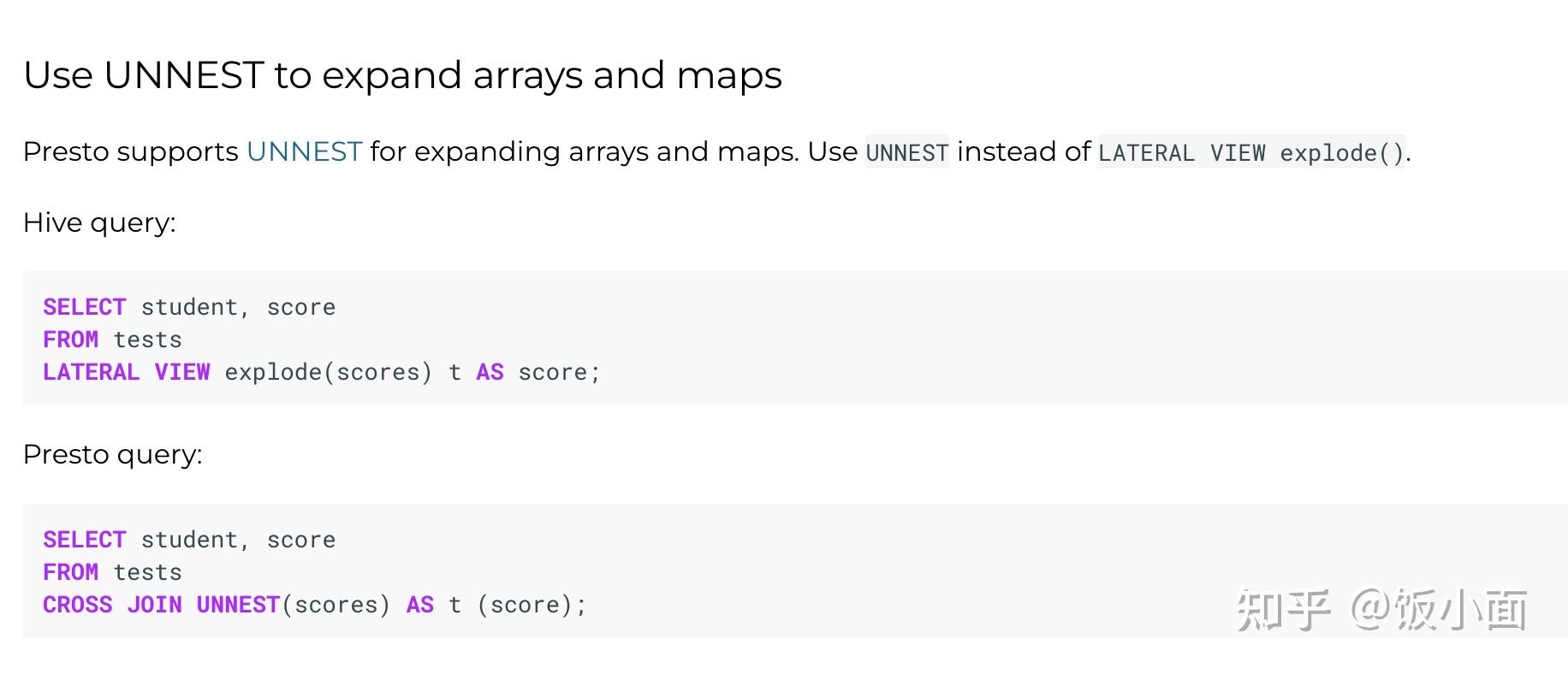 PrestoSQL行列转换和窗口函数 - 知乎