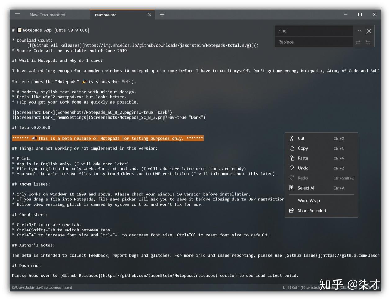 极具现代感的轻量级Notepad记事本替代品你也许想试试? - 知乎