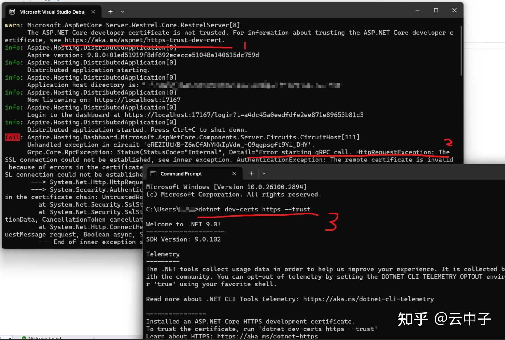 【Azure Developer】.NET Aspire 项目本地调试遇 Grpc.Core.RpcException 异常( Error starting gRPC call ... ) - 知乎
