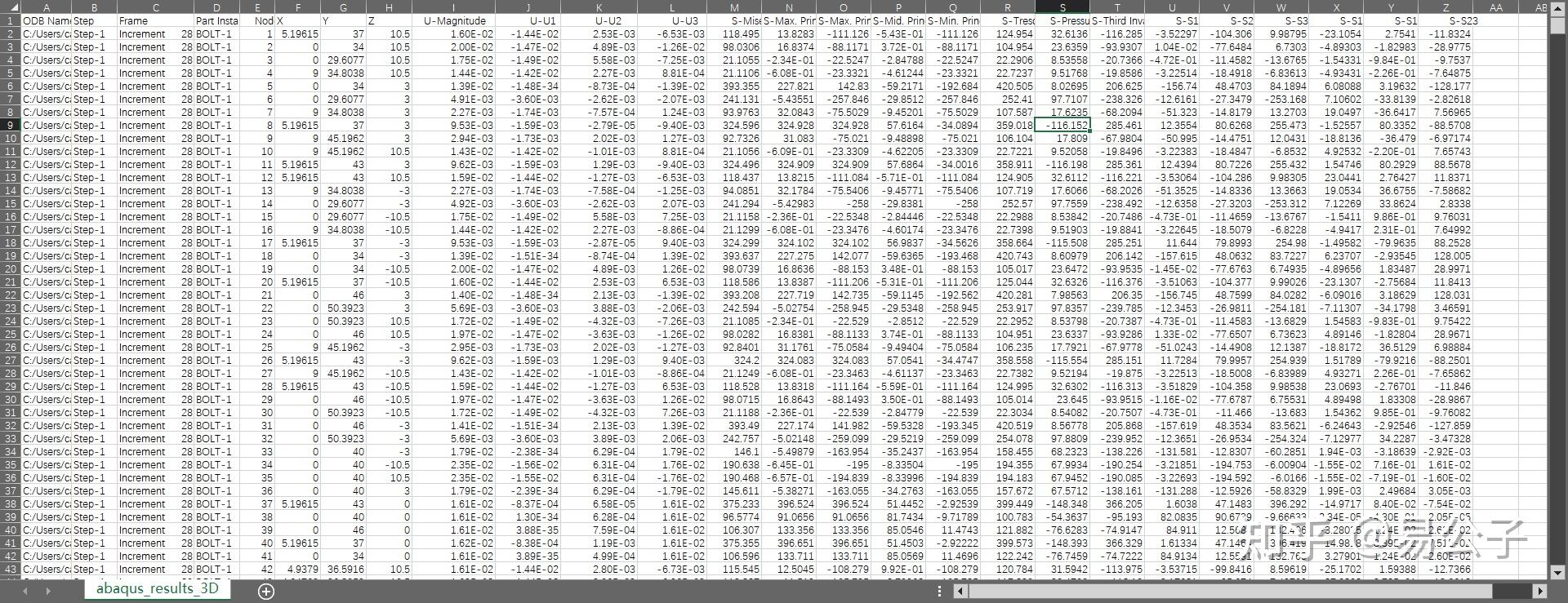 Matlab“稍作修改”Abaqus-odb结果 | 提取三维装配体Mises应力 - 知乎