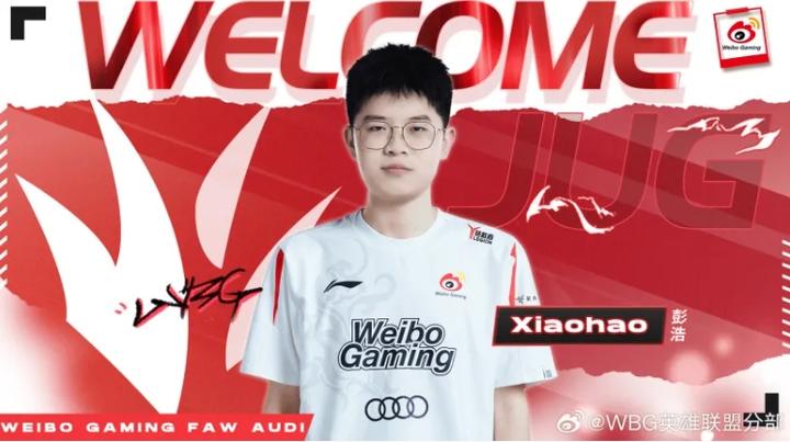 WBG战队官宣：前AL战队打野Xiaohao加盟 - 知乎