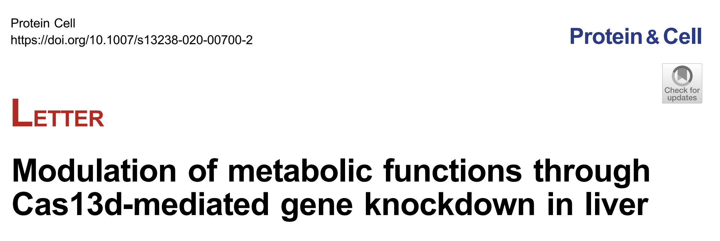 专家点评丨首次证实Cas13d系统在成体动物体内具有靶向沉默RNA的活性 - 知乎