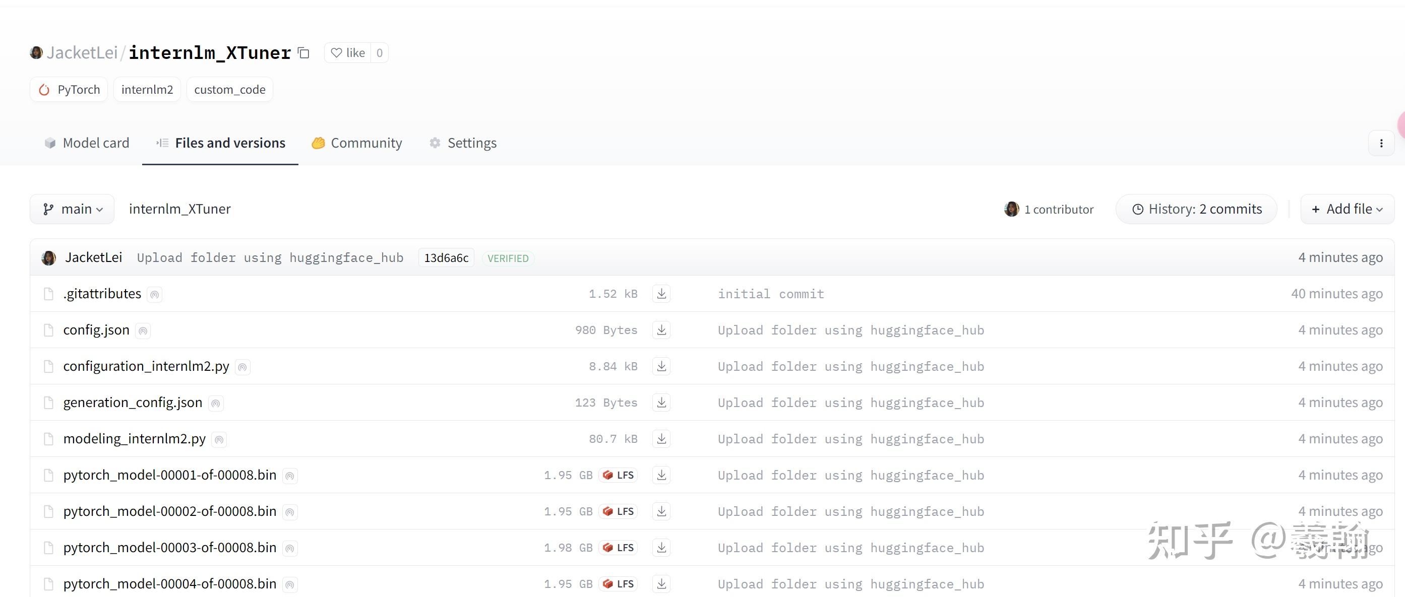 HuggingFace模型上传全攻略：从本地训练internlm_XTuner个人小助手到平台共享 - 知乎