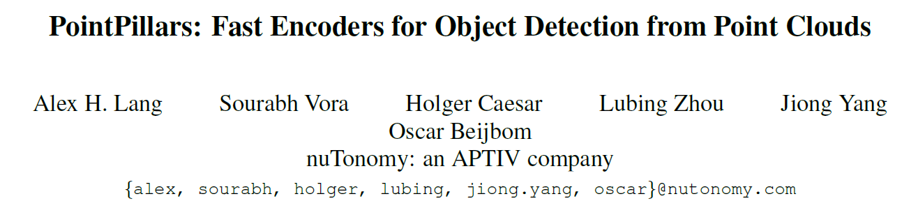 【论文阅读】《PointPillars: Fast Encoders for Object Detection from Point Clouds》 - 知乎