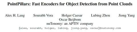 【论文阅读】《PointPillars: Fast Encoders for Object Detection from Point ...