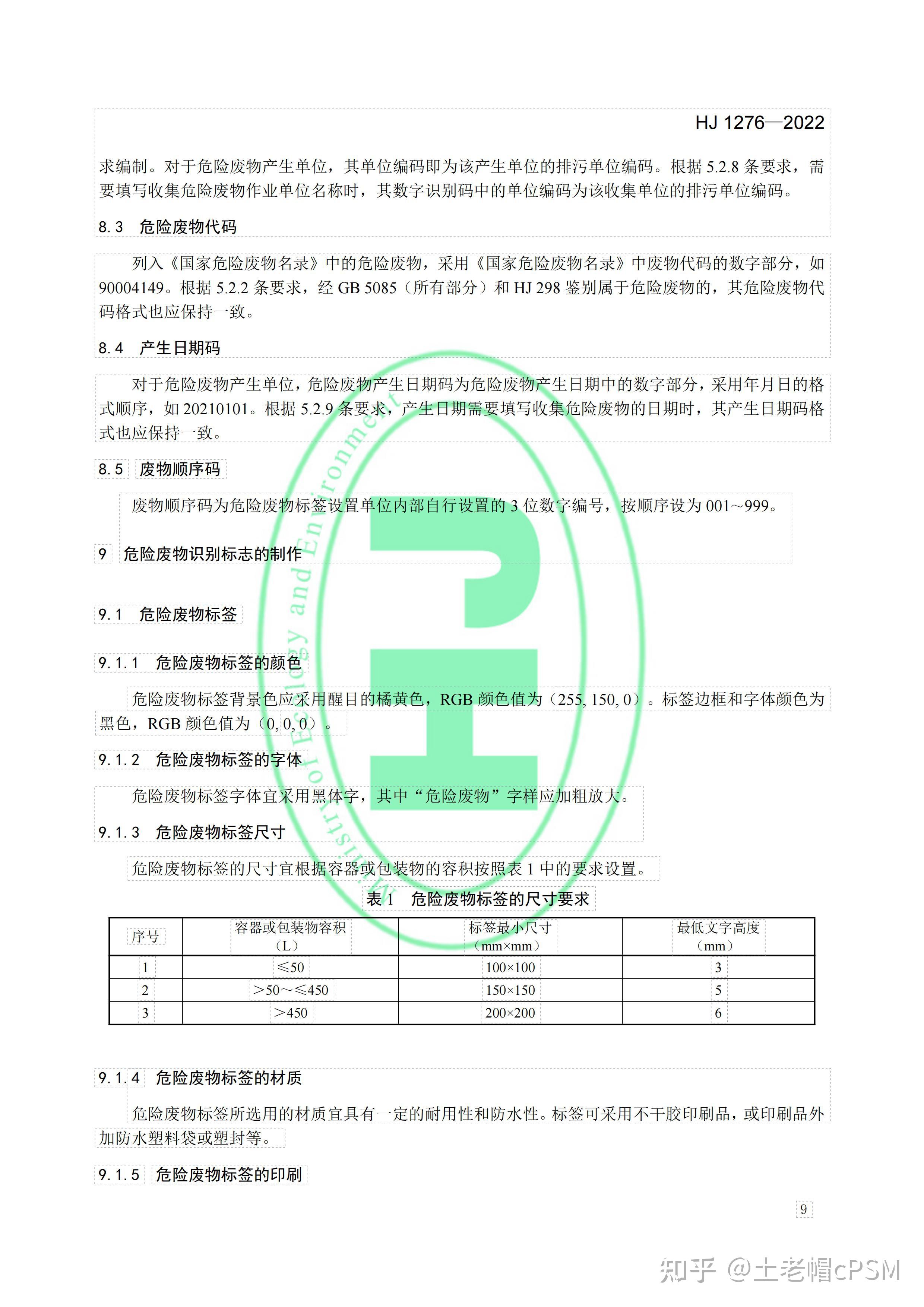危险废物识别标志设置技术规范-HJ 1276—2022 - 知乎