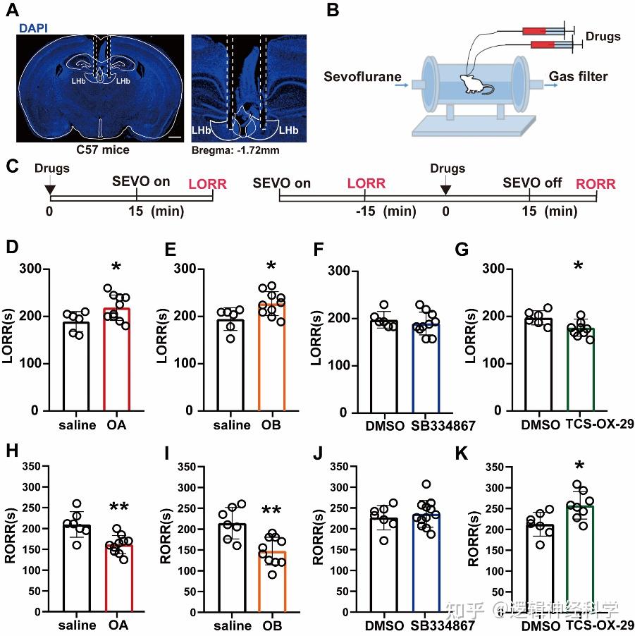 CNSNT︱空军军医大学董海龙团队揭示食欲素能外侧下丘脑-外侧缰核环路在七氟醚麻醉中的促觉醒作用 - 知乎