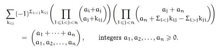 组合笔记 Dyson Conjecture - 知乎