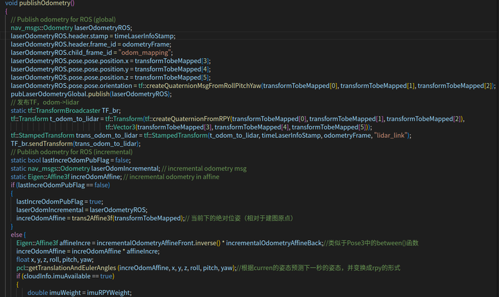 LIO_SAM里mapOptmization.cpp的publishOdometry()函数 - 知乎