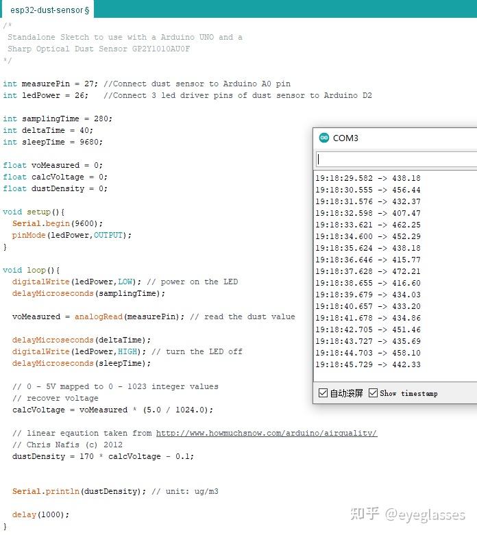DIY空气质量检测仪-使用arduino连接pm2.5传感器 - 知乎