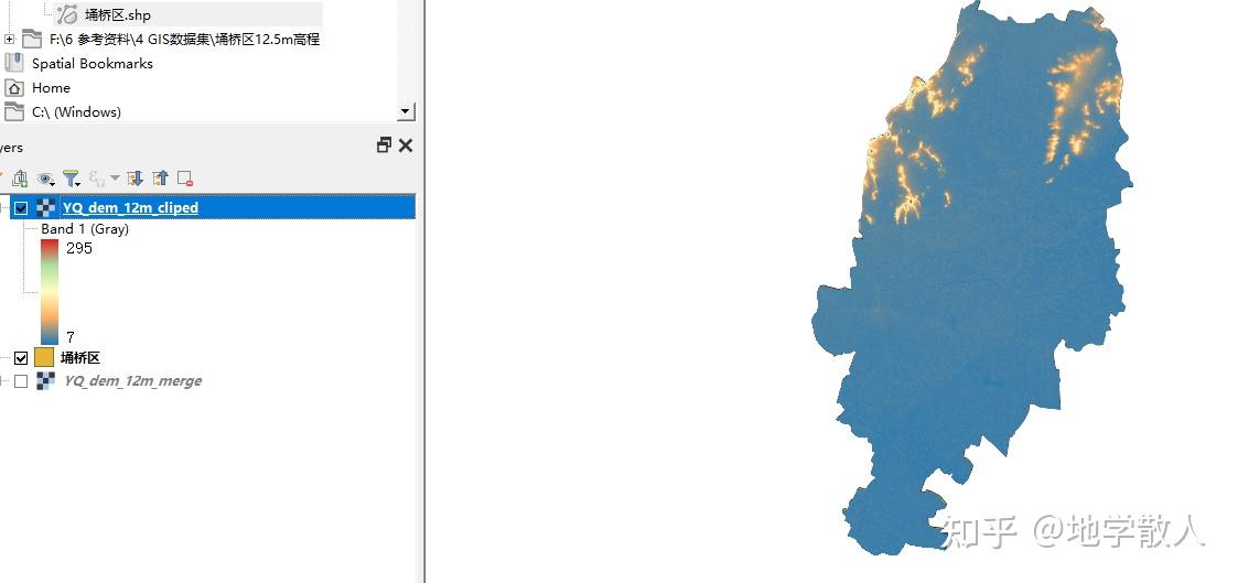 QGIS（2）——dem处理（获取、拼接、裁剪等） - 知乎