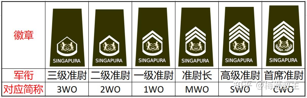 新加坡军队（SAF）-军衔制度 - 知乎
