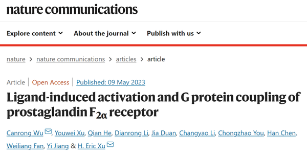 Nature Commun | 上海药物所合作揭示配体介导的前列腺素F2α受体激活以及与G蛋白偶联的分子机制 - 知乎