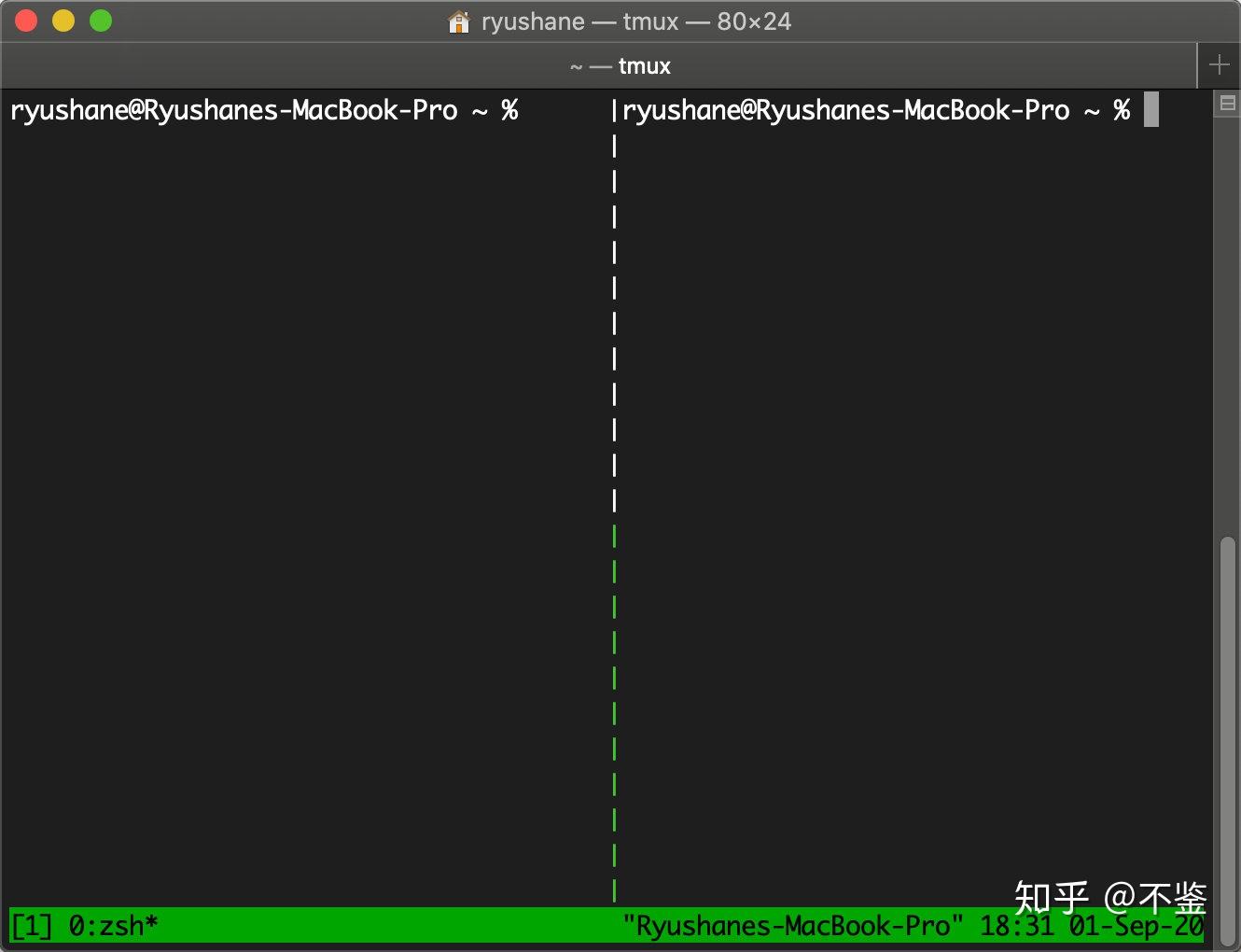 macOS Tmux安装及配置（复制粘贴，保存工作区） - 知乎