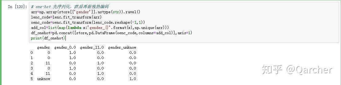 实操篇：python实现one-hot独热编码/虚拟变量 - 知乎