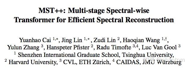 [CVPR 2022 & NTIRE 冠军] 首个高光谱图像重建Transformer - 知乎