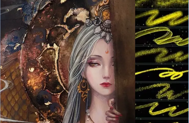 【金箔笔刷】PS procreate板绘必备｜古风国风 - 知乎