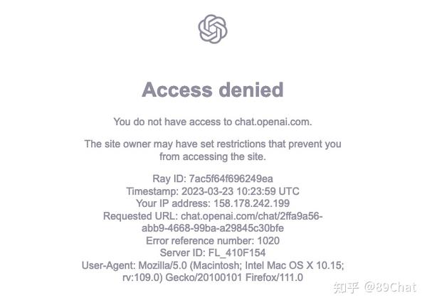 Chatgpt常见问题：无法登录提示access Denied， 知乎