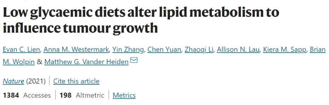 Nature |热量限制和生酮饮食减缓肿瘤生长的机制 - 知乎