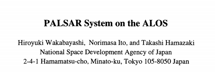 PALSAR System on the ALOS（译） - 知乎