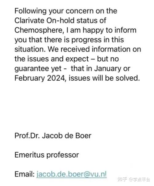 「On Hold」17个月后惨遭剔除，环境科学Top期刊《Chemosphere》介绍 - 知乎