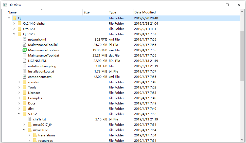 Qt官方示例-目录视图 - 知乎
