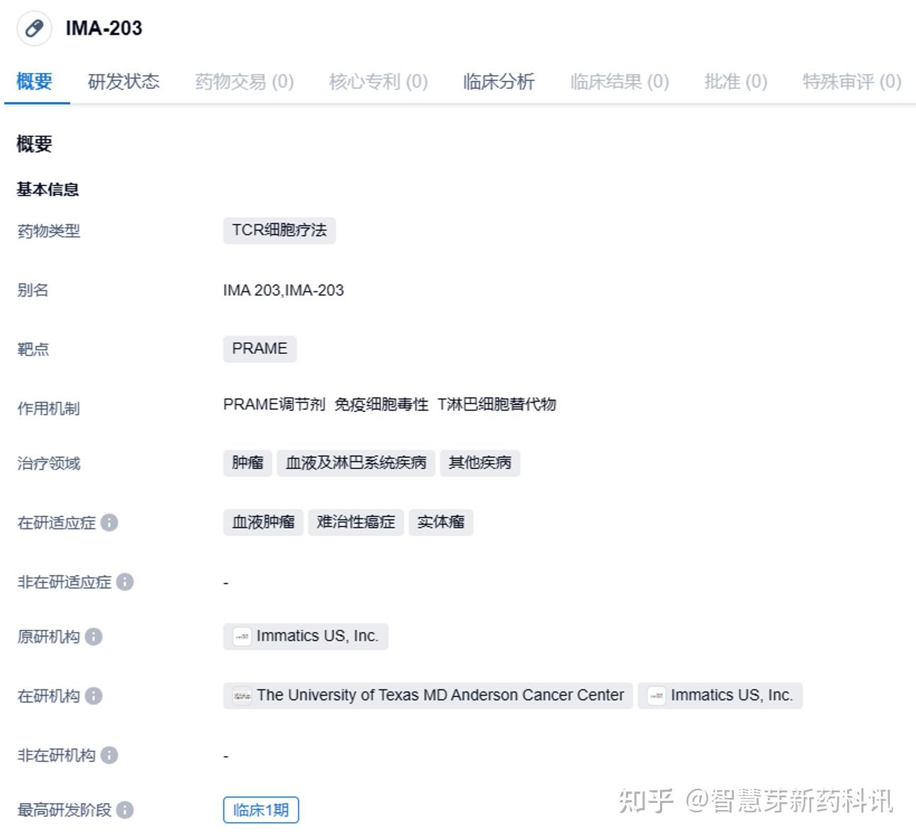 Immatics公司TCR-T疗法IMA203获美国CBER授予RMAT认定