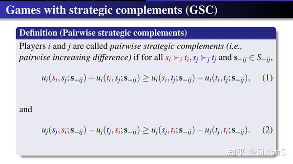 超模博弈(supermodular games)（非合作超模博弈部分） - 知乎